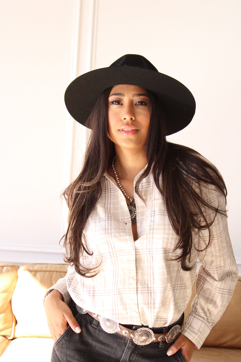 Paige Wool Felt Hat – Vintage Boho Bags