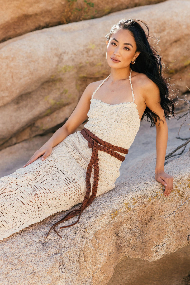 Hand Braided Leather Wrap Belt - Wide – Vintage Boho Bags